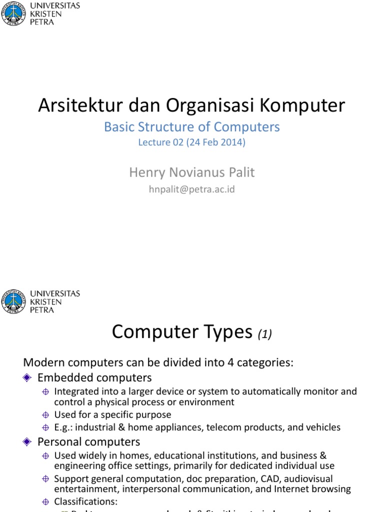 Arsitektur Dan Organisasi Komputer: Basic Structure of Computers | PDF | Instruction Set ...