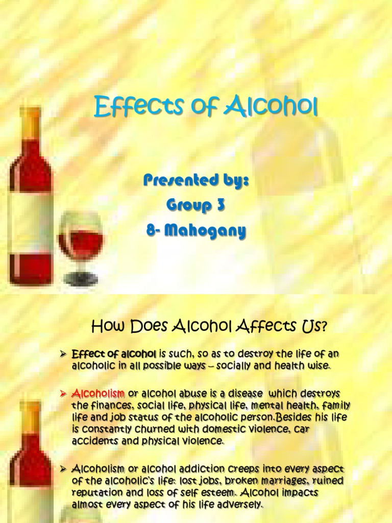 Effects of Alcohol in Human Body | PDF | Alcoholism | Cardiovascular ...