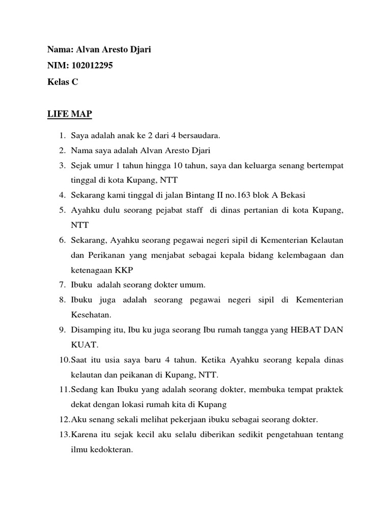 Contoh Life Map Sa | PDF