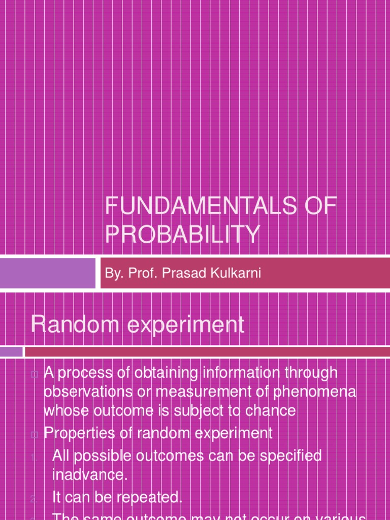 Fundamentals of Probability | Download Free PDF | Experiment | Randomness