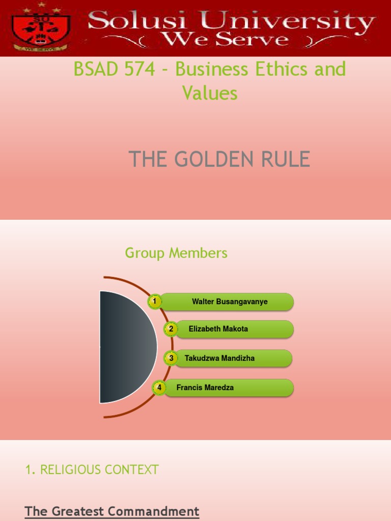 The Golden Rule - Presentation | Religious Behaviour And Experience ...