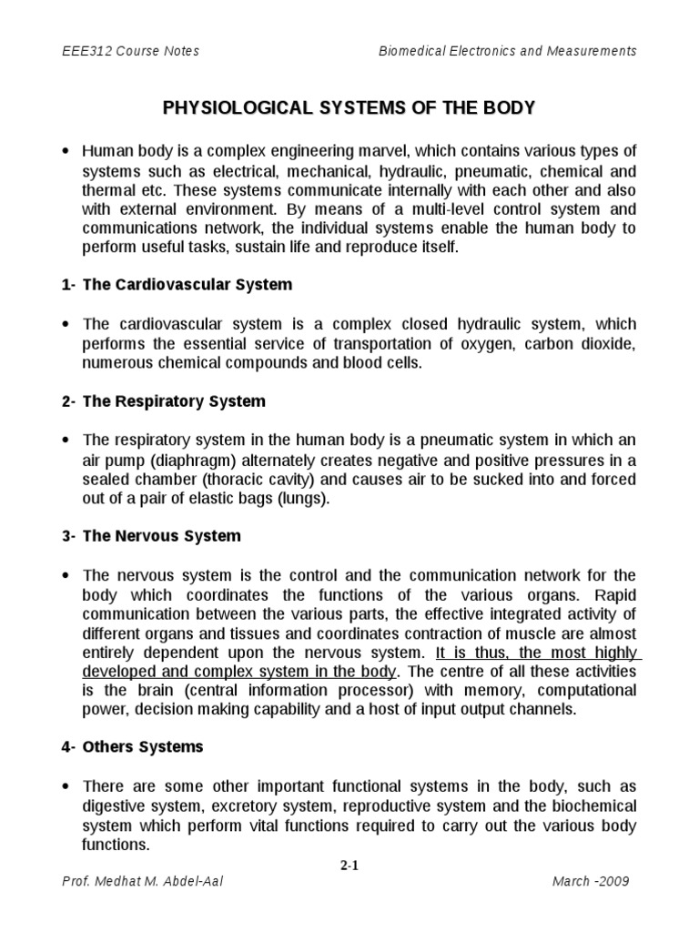 Lecture 2 Biomedical Electronics | PDF | Signal (Electrical Engineering ...