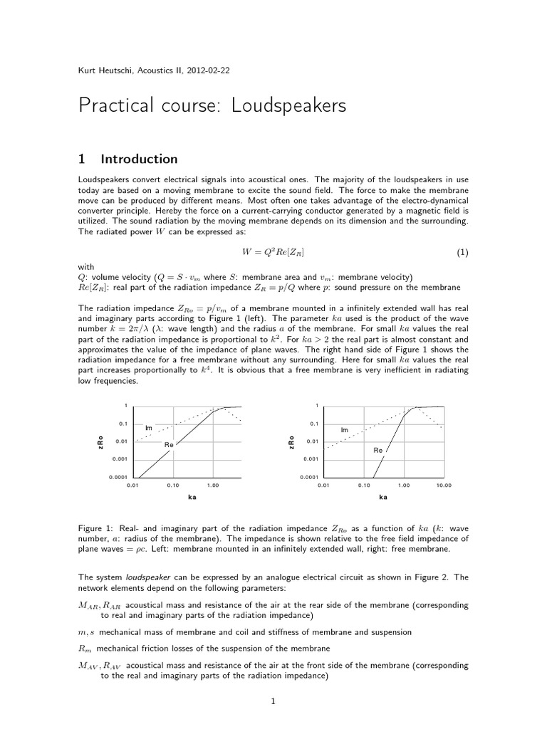 Loudspeaker Design and Measurement Guide | PDF | Loudspeaker ...
