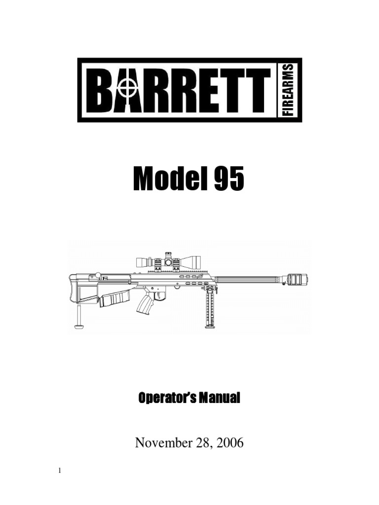 Manual de La Barrett M95 Calibre | PDF | Home & Garden | Technology ...