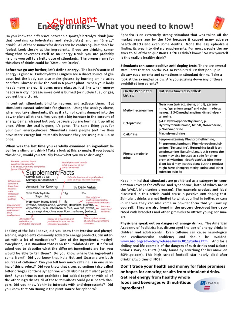 Energy Drinks | PDF | Carbohydrates | Determinants Of Health