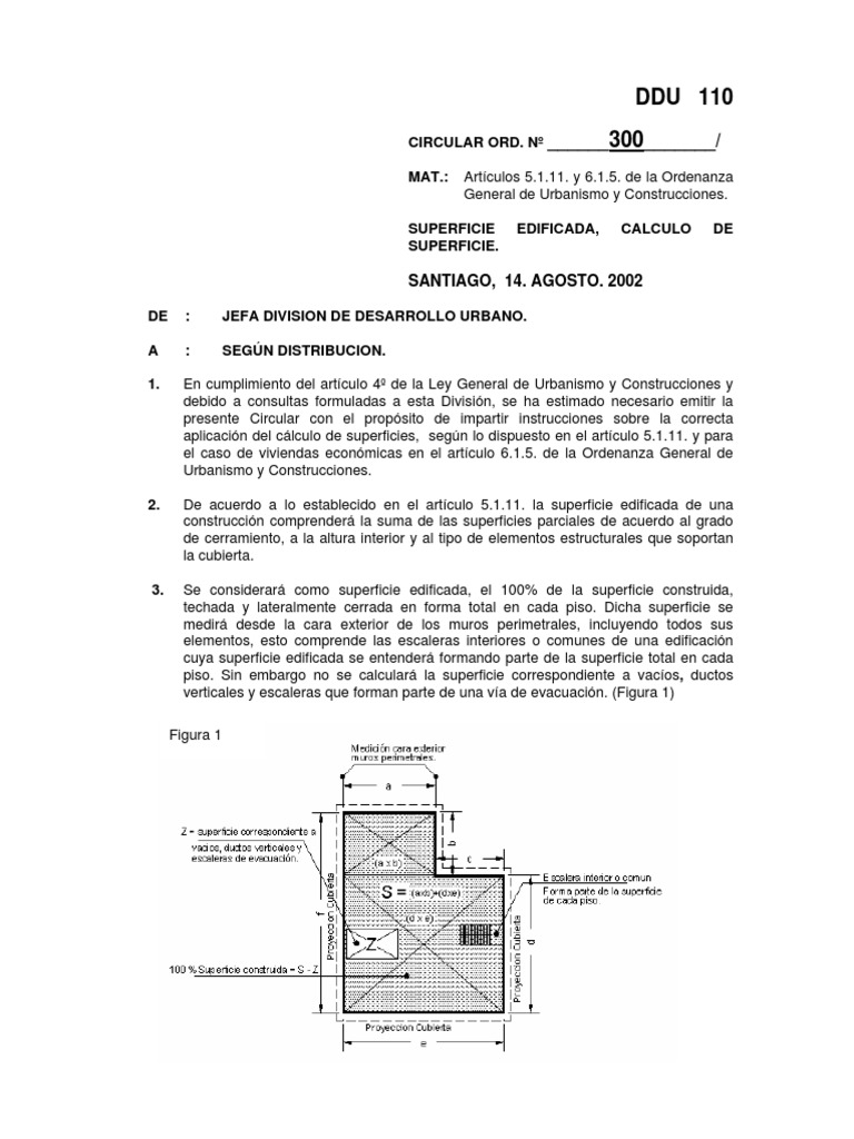 DDU 110 - Cálculo de Superficie | PDF