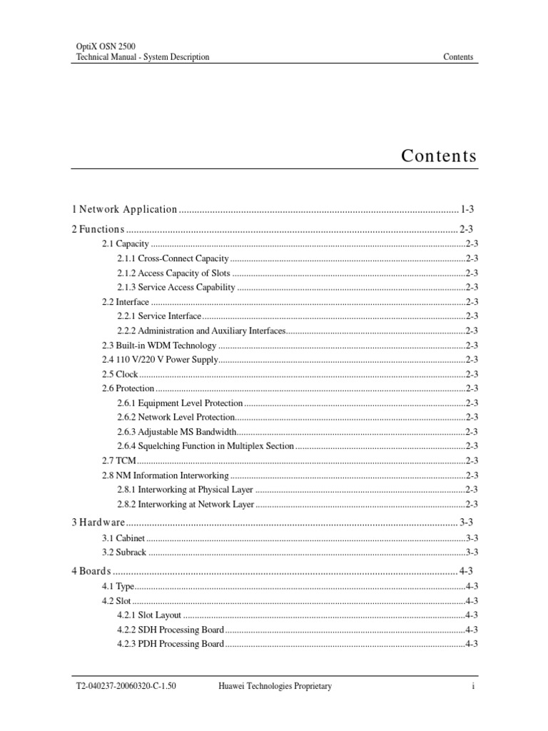 01-OSN 2500 System Description | PDF | Osi Model | Communications Protocols