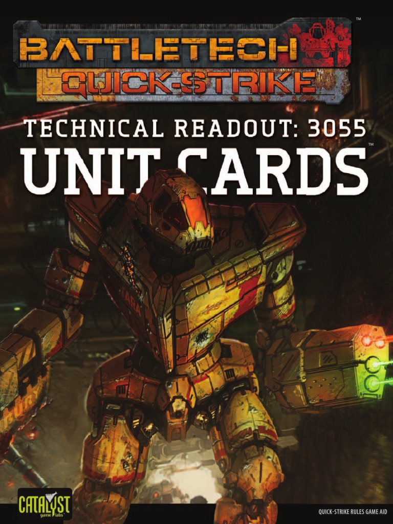Battletech Quickstrike Alpha Strike 35QS002-3055 Unit Cards | Battle ...