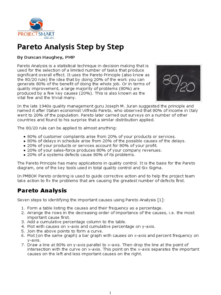 Step in Pareto Analysis | PDF | Business