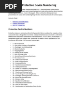 ANSI Codes For Protection Functions | PDF | Relay | Switch