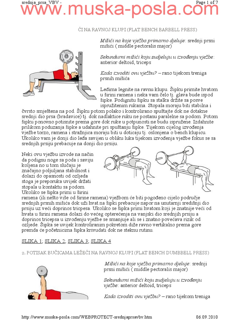 Vjezbe Za Prsa | PDF