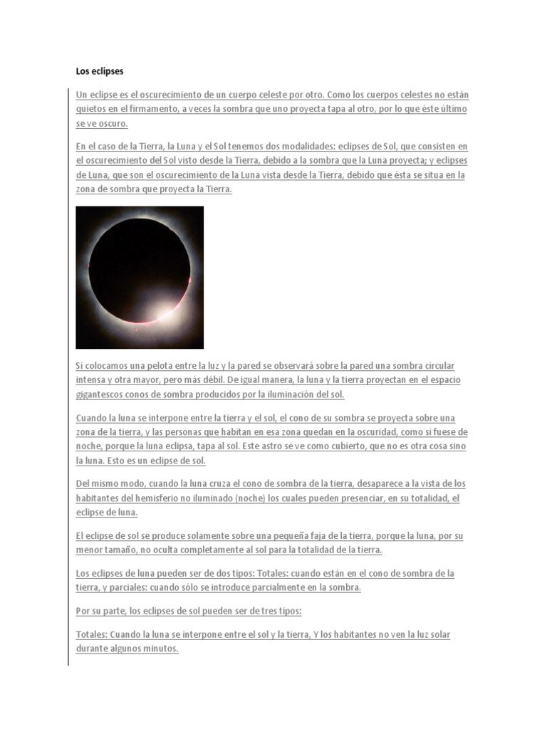 Los Eclipses | PDF | Eclipse | Dom