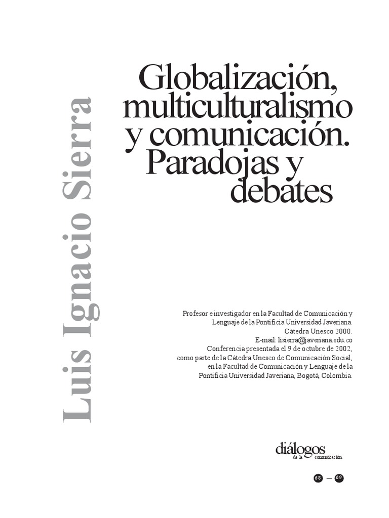 Globalización y Multiculturalismo | PDF | Globalización | Interculturalidad