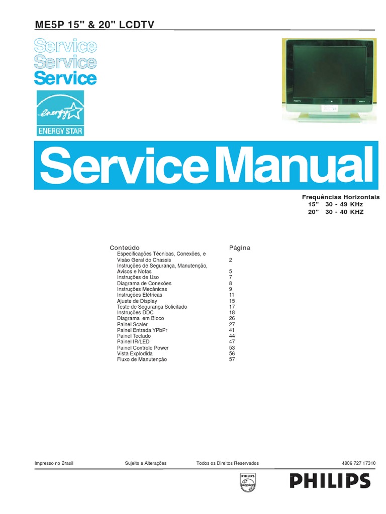 TV LCD Philips 20pf5120 | PDF | Tecnologia e Engenharia
