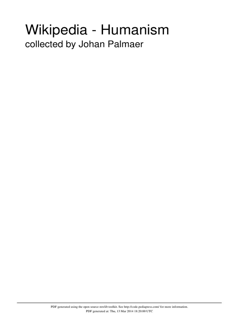 Wikipedia - Humanism | PDF | Humanism | Philosophical Movements