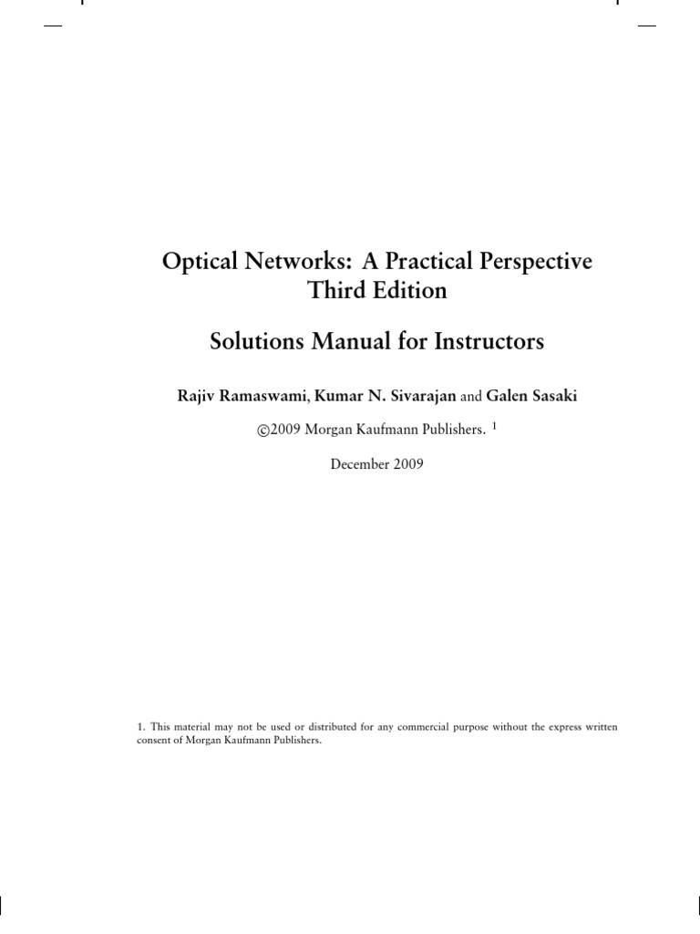 Optical Network Sol | PDF | Diffraction | Bandwidth (Signal Processing)