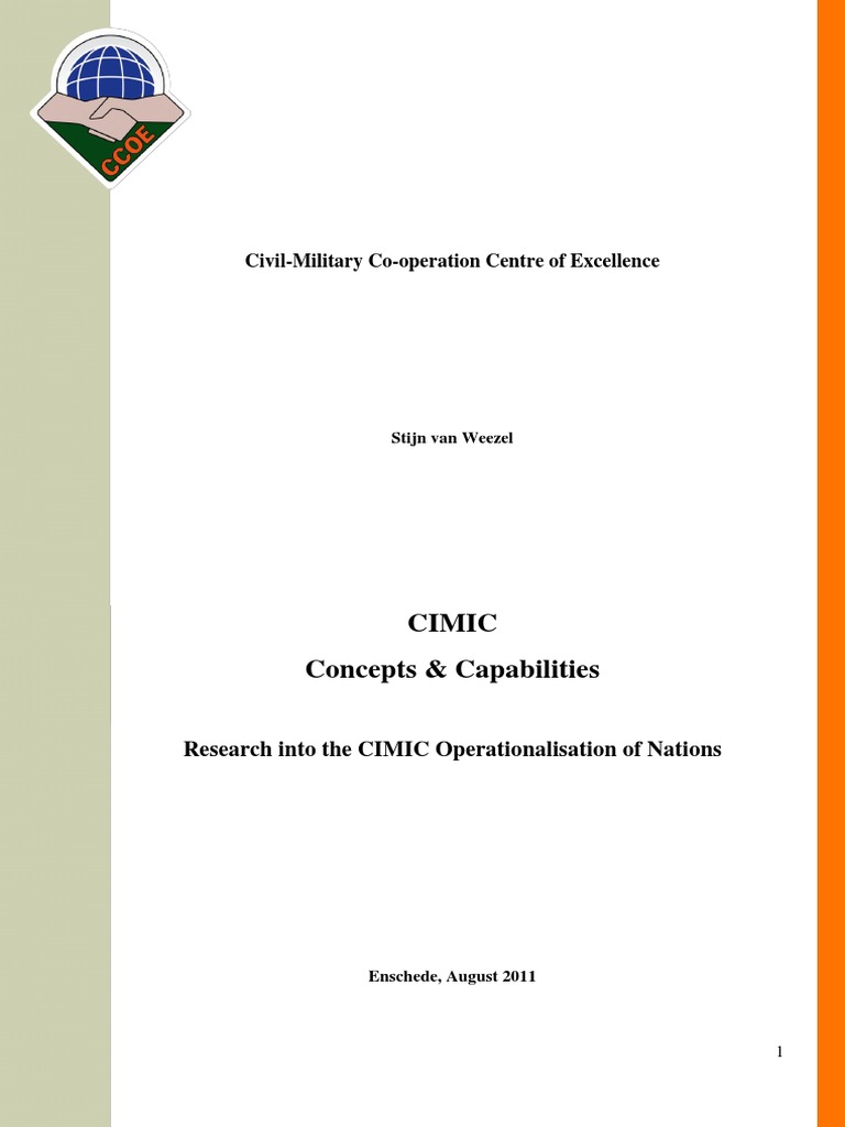 Cimic Concepts & Capabilities-Aug.11-Ccoe | PDF | Military | National ...