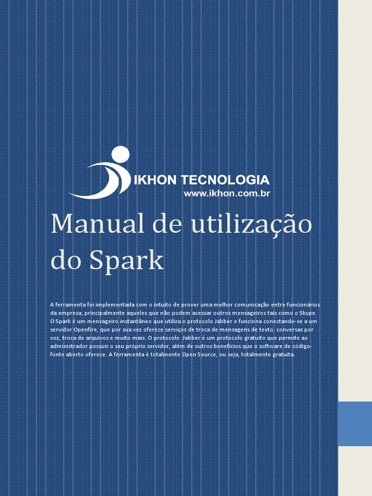 Manual do Usuário do Spark Messenger | PDF | E-mail | Modelo cliente ...