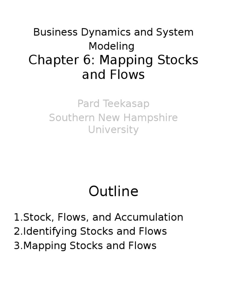 Chapter 6: Mapping Stocks and Flows: Business Dynamics and System Modeling | Download Free PDF ...
