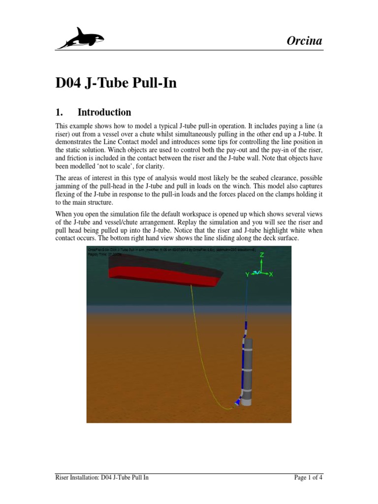D04 J-Tube Pull in | PDF | Shape | Friction