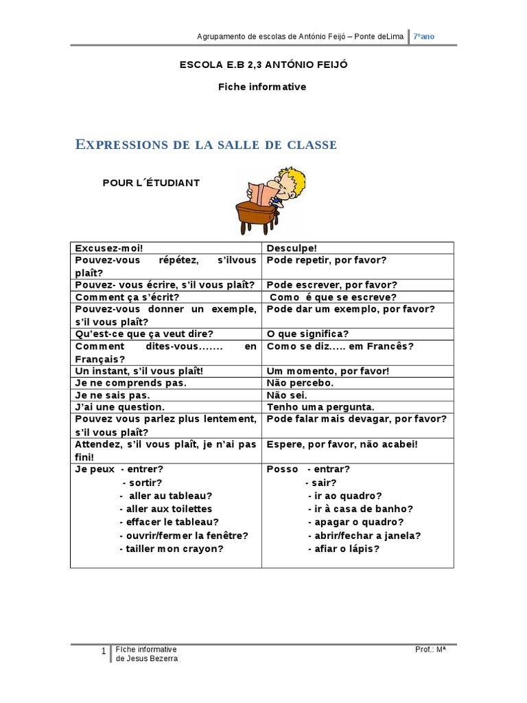 Expressions de La Salle de Classe | PDF