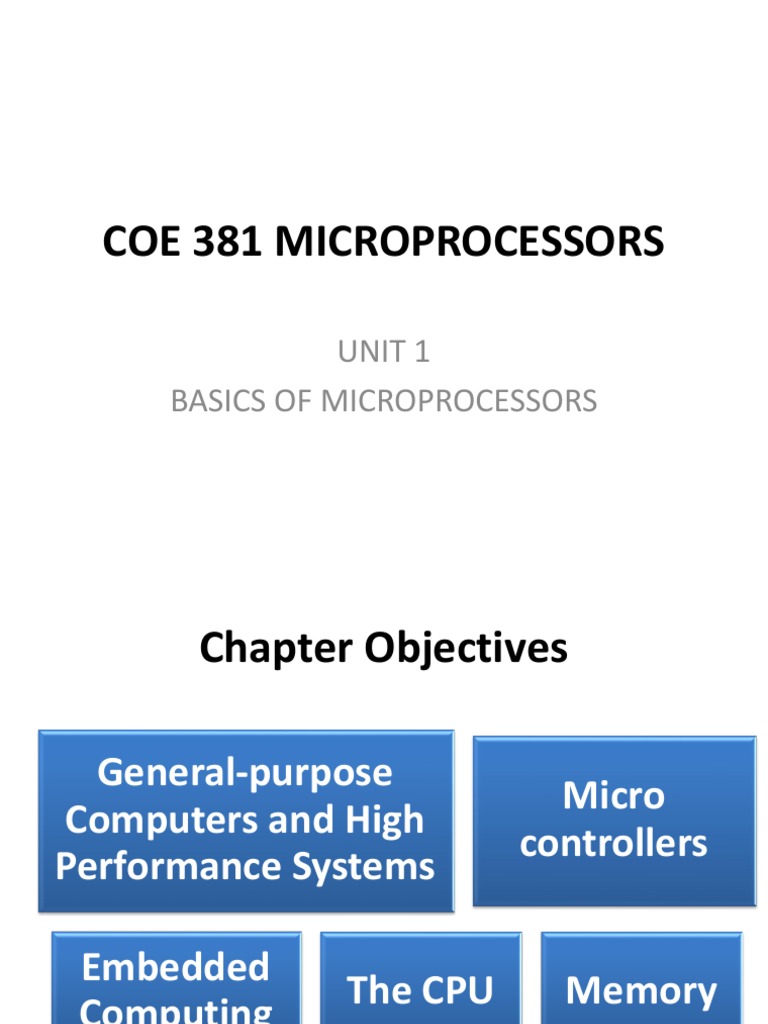Micro Unit 1 | PDF | Central Processing Unit | Microprocessor