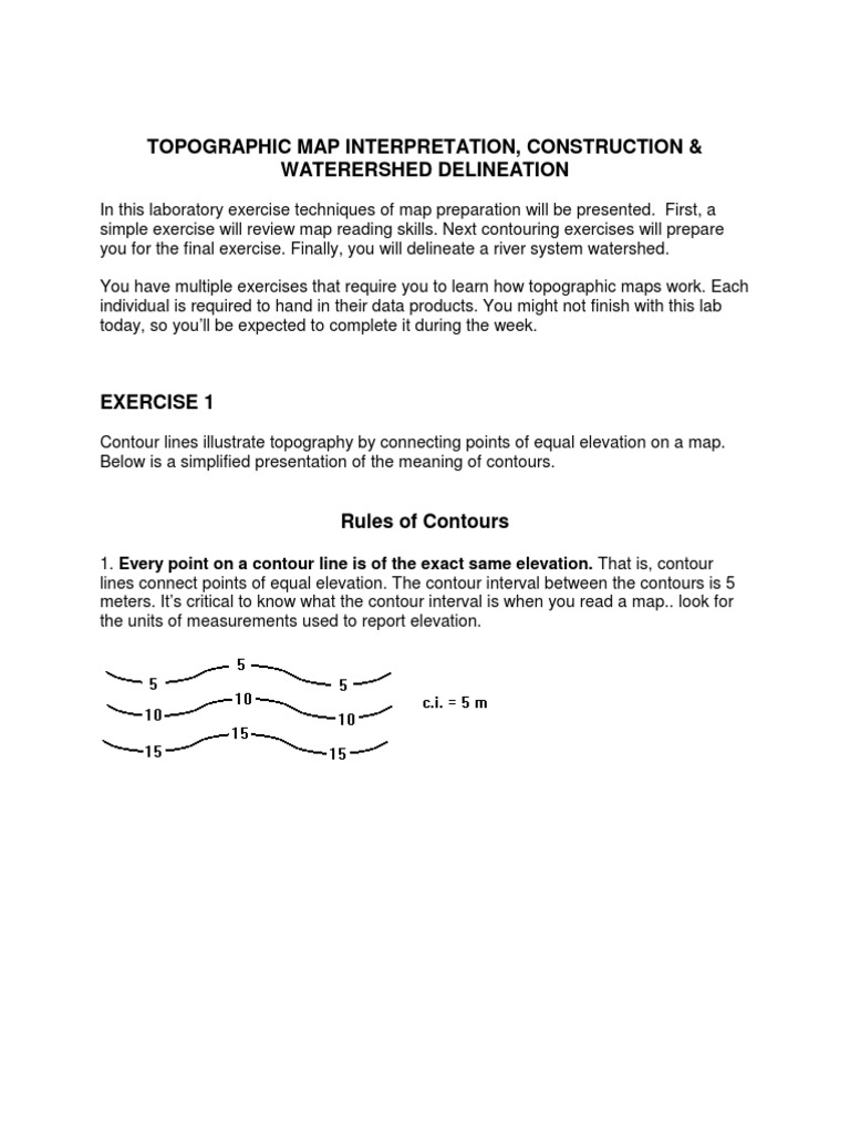 Hs Watershed Delineation 1 | PDF | Contour Line | Topography