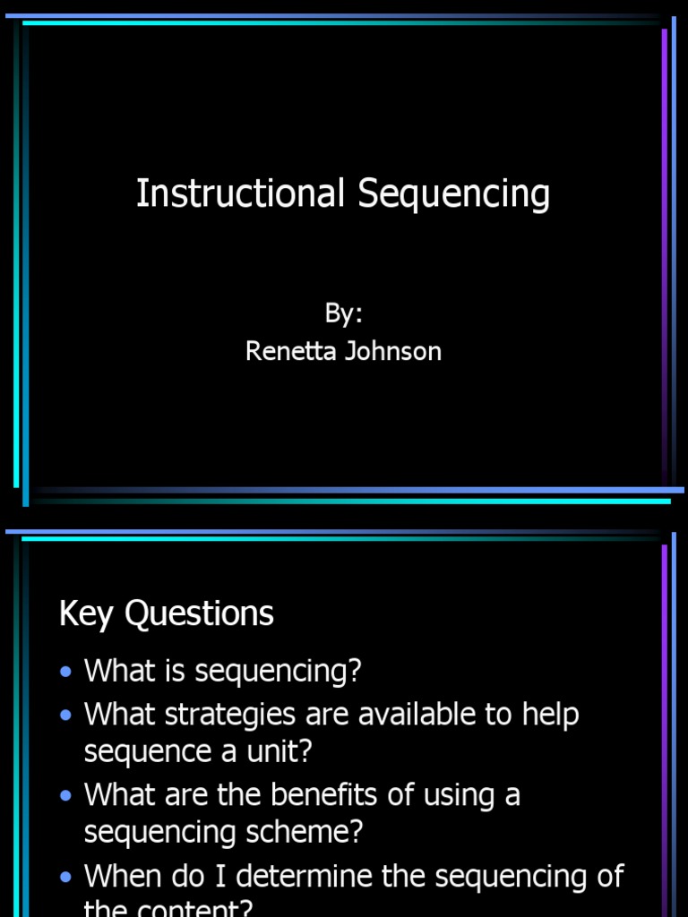 Instructional Sequencing!!!! | PDF | Concept | Hierarchy