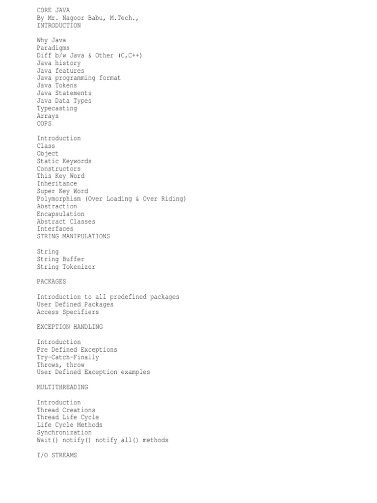Durga Core Java Pdf Class Computer Programming Java Programming Language 7482