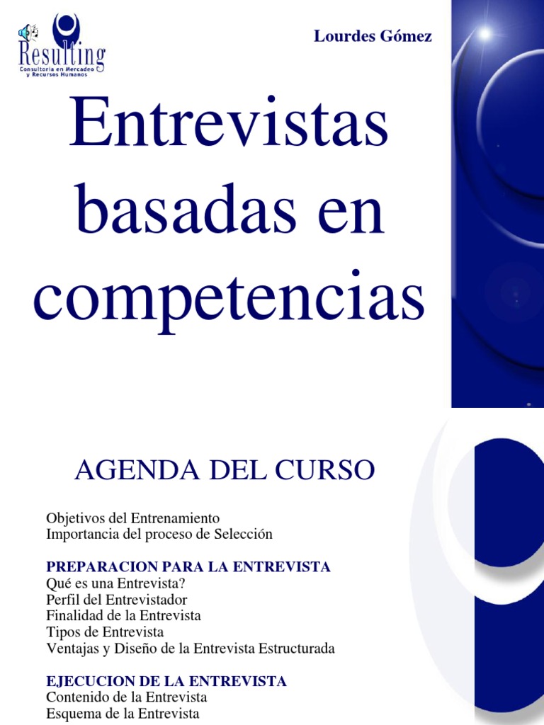 Entrevista Por Competencias | PDF | Comportamiento | Toma de decisiones