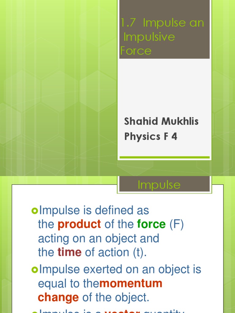 Impulse and Impulsive Force Explained | PDF