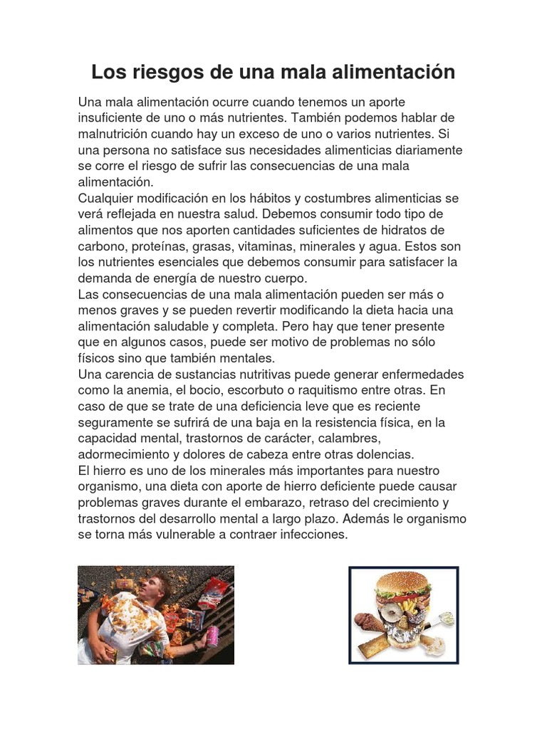 Riesgos y Trastornos Alimenticios | PDF | Desorden alimenticio ...