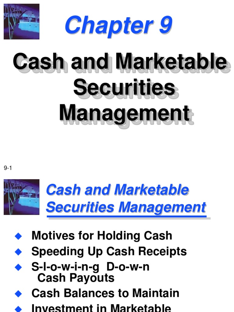 Cash and Marketable Securities | PDF | Cheque | United States Treasury ...
