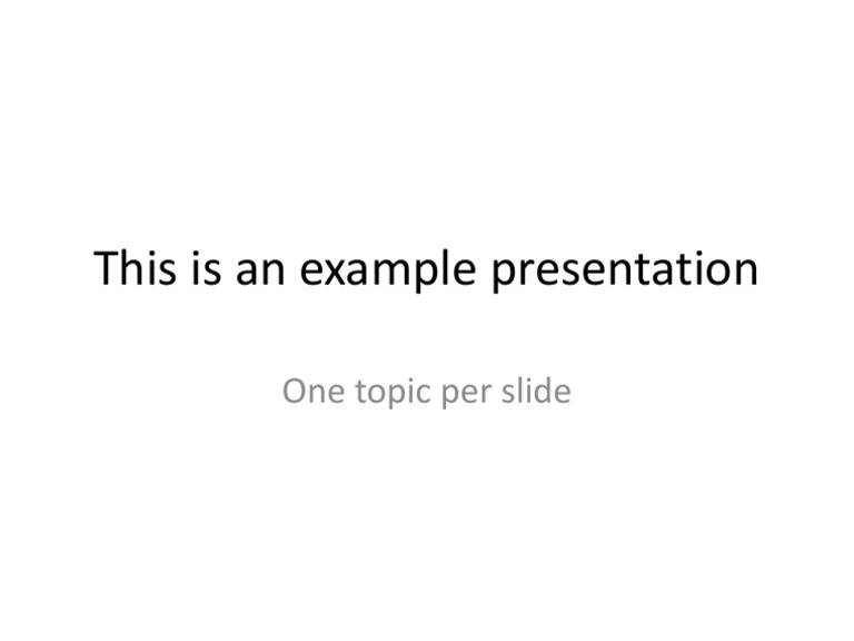 Example Presentation Slides | PDF