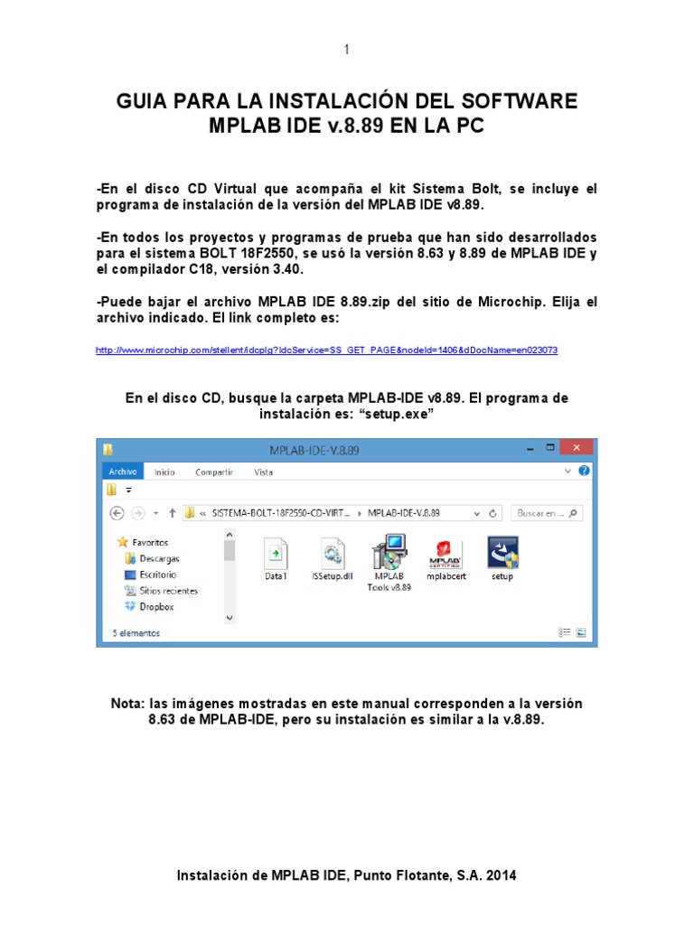 Guia para La Instalacion de Mplab Ide v.8.89 | PDF | Ciencias de la ...