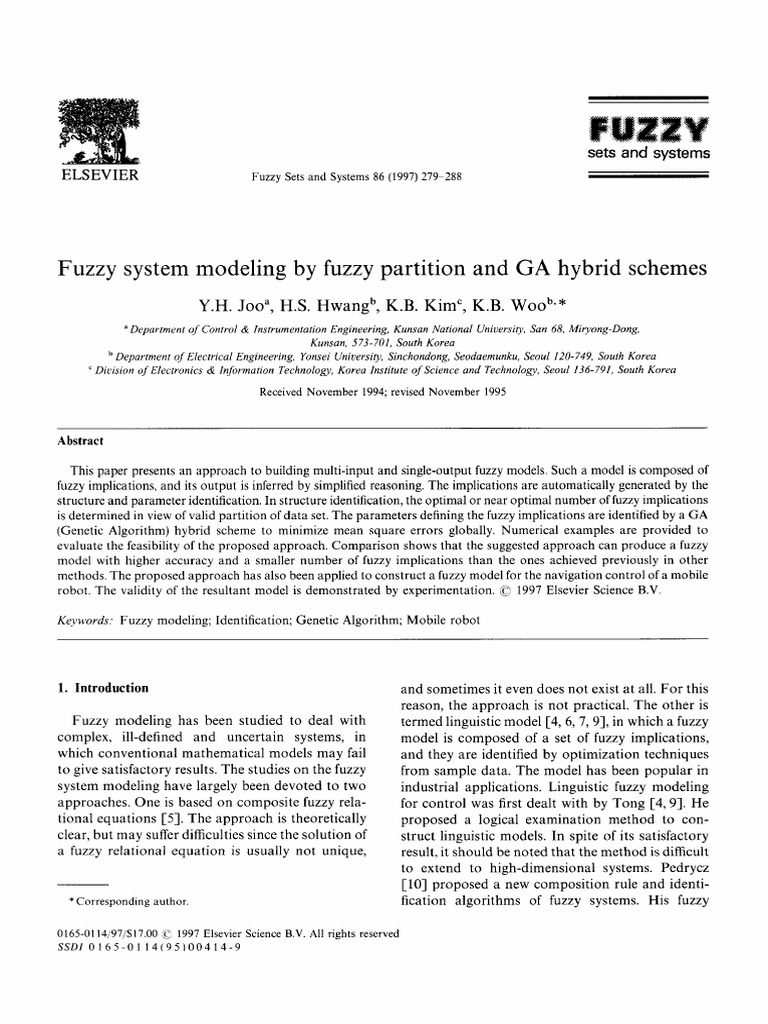 Fuzzy System Modeling by Fuzzy Partition and GA Hybrid Schemes | PDF | Mathematical Optimization ...