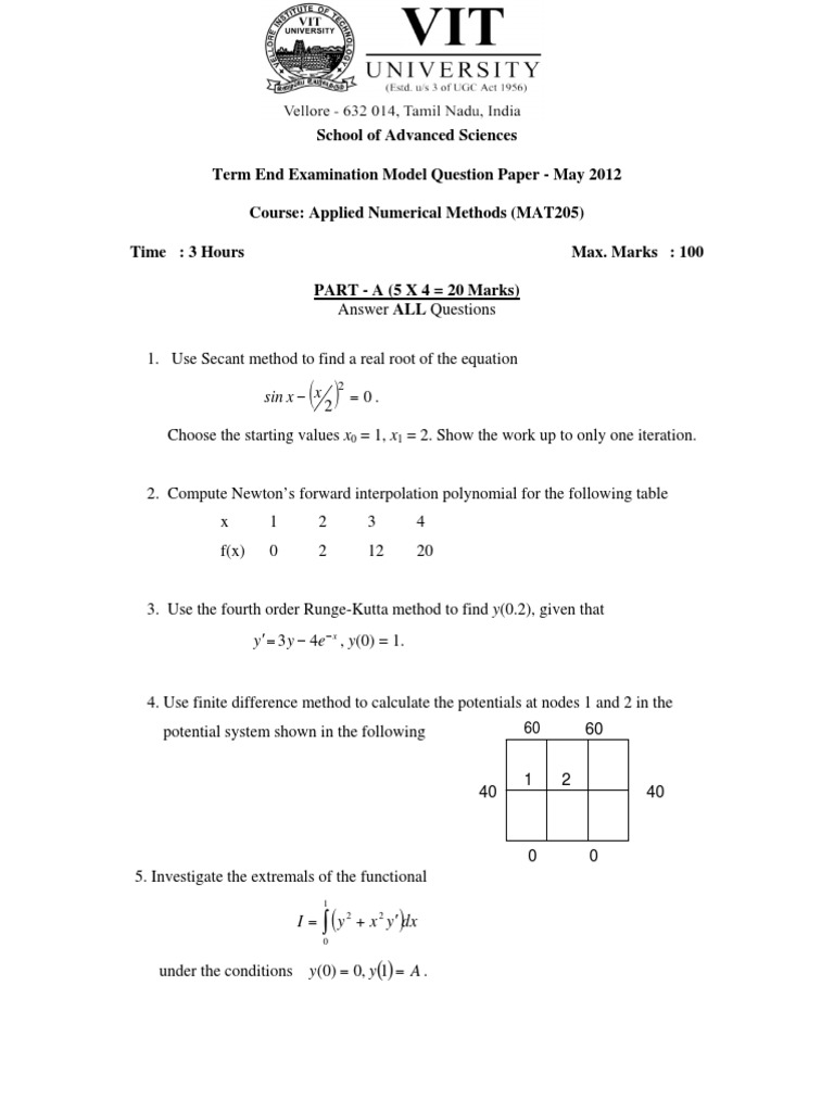 Applied Numerical Methods | PDF | Numerical Analysis | Differential ...