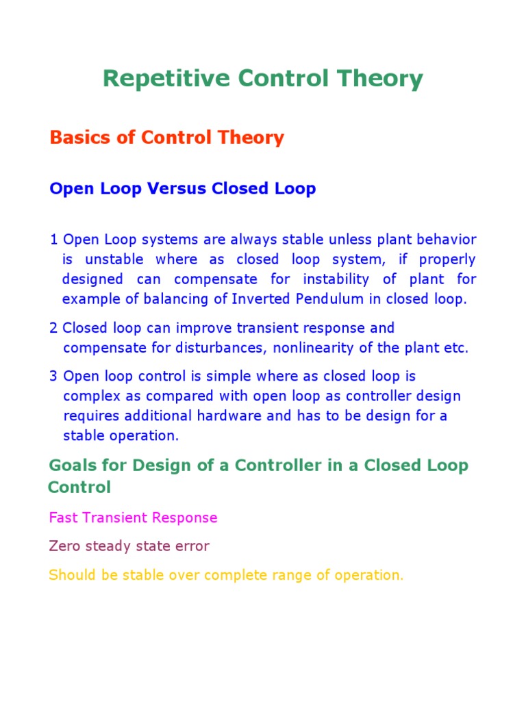 Repetitive Control | PDF | Control Theory | Digital Signal Processing