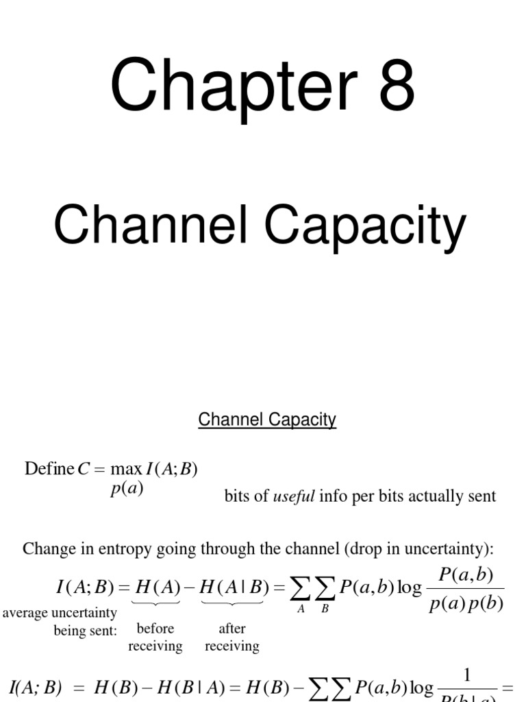 Channel Cap | PDF | Data Transmission | Encodings
