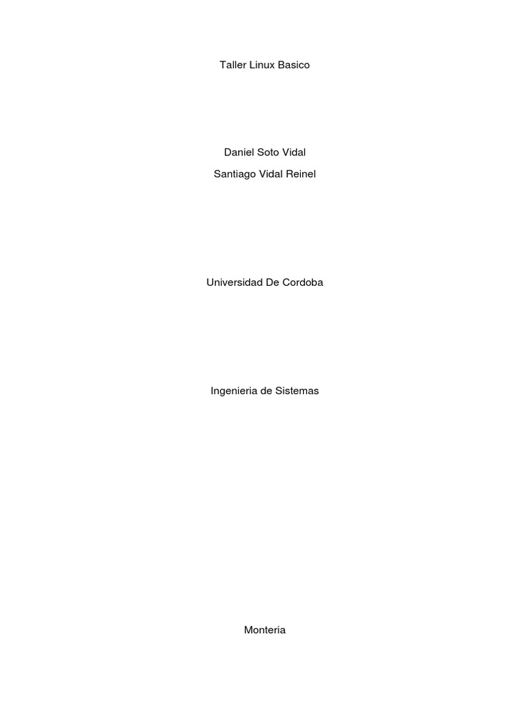 Taller Linux Basico Comandos | PDF | Archivo de computadora | Gestión de datos
