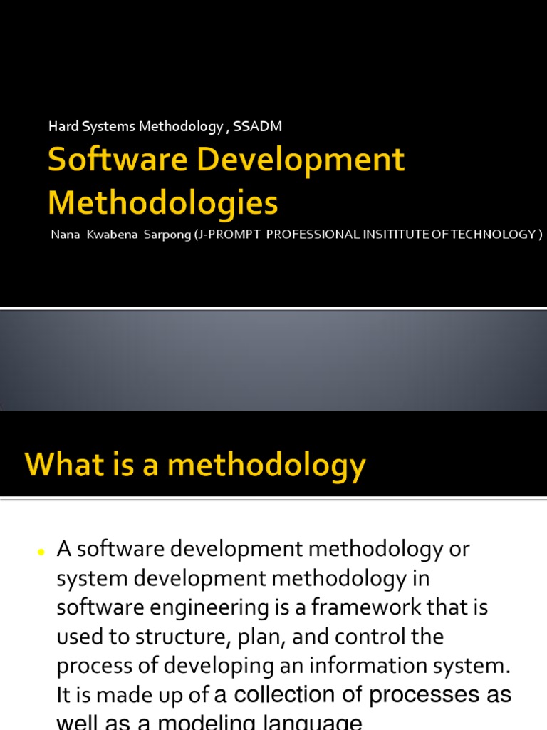 Software Development Methodologies | PDF | System | Software Development