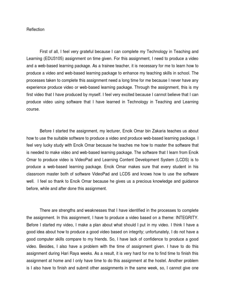 Reflection ICT | PDF | Educational Technology | Teachers