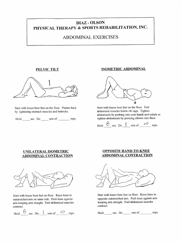 Physical Therapy Exercises | PDF