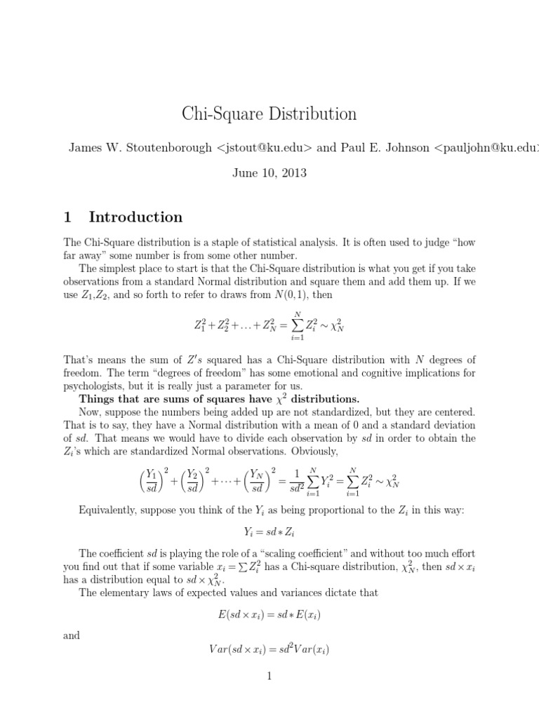 Understanding Chi-Square Distribution | PDF | Teaching Methods ...