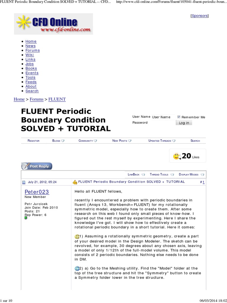 FLUENT Periodic Boundary Condition SOLVED | PDF | Cartesian Coordinate ...