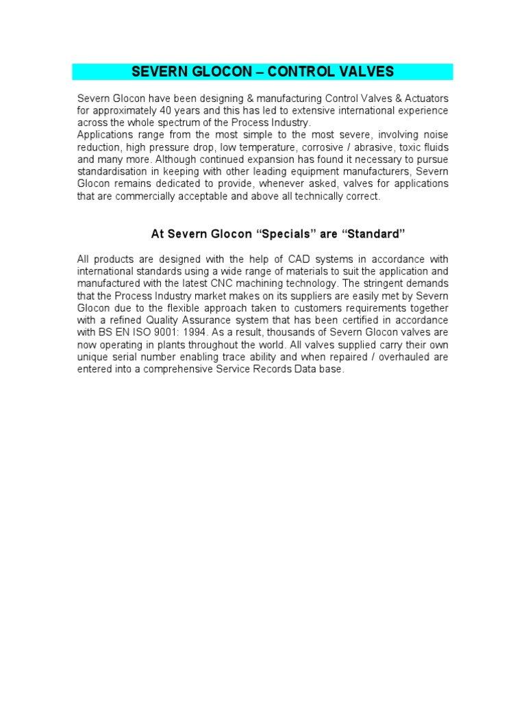 Control Valve Sizing & Selection Guide | PDF | Fluid Dynamics | Valve