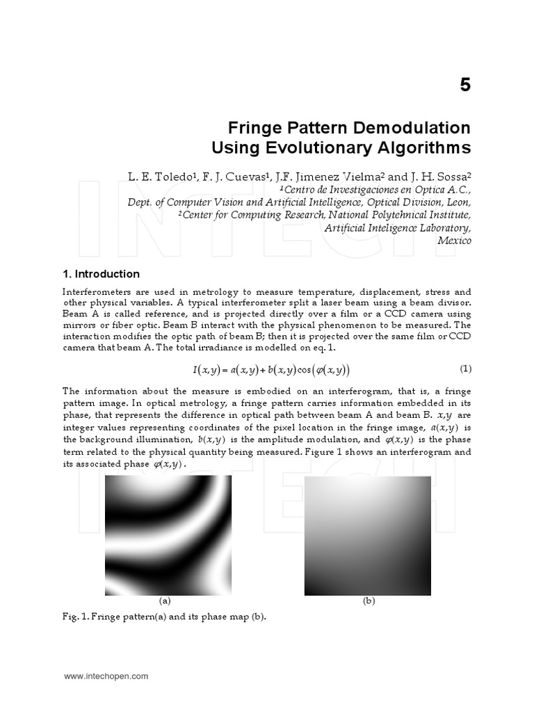 Fringe Pattern Demodulation Using Evolutionary Algorithms | PDF | Genetic Algorithm | Genetics