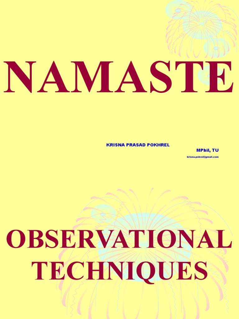Observational Techniques | PDF | Observation | Sociology