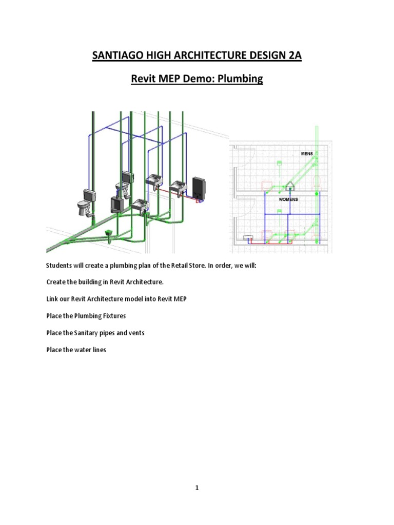 Revit MEP Plumbing Plan Tutorial | PDF | Toilet | Plumbing
