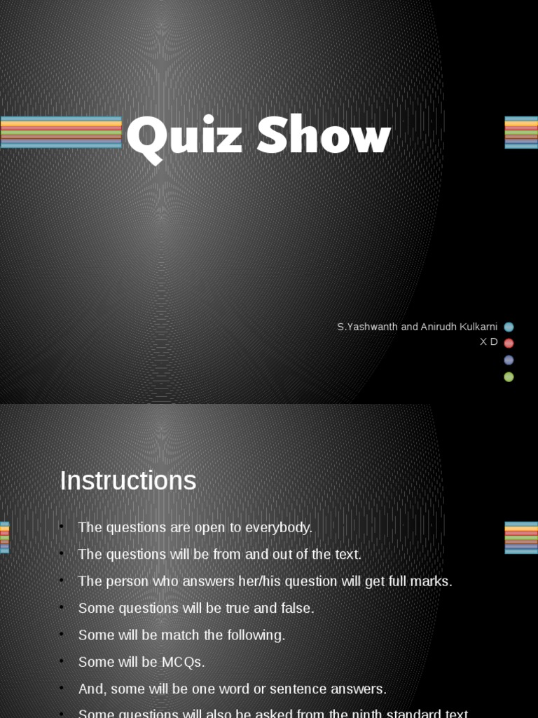 Science Quiz Show | PDF | Chemical Reactions | Oxygen
